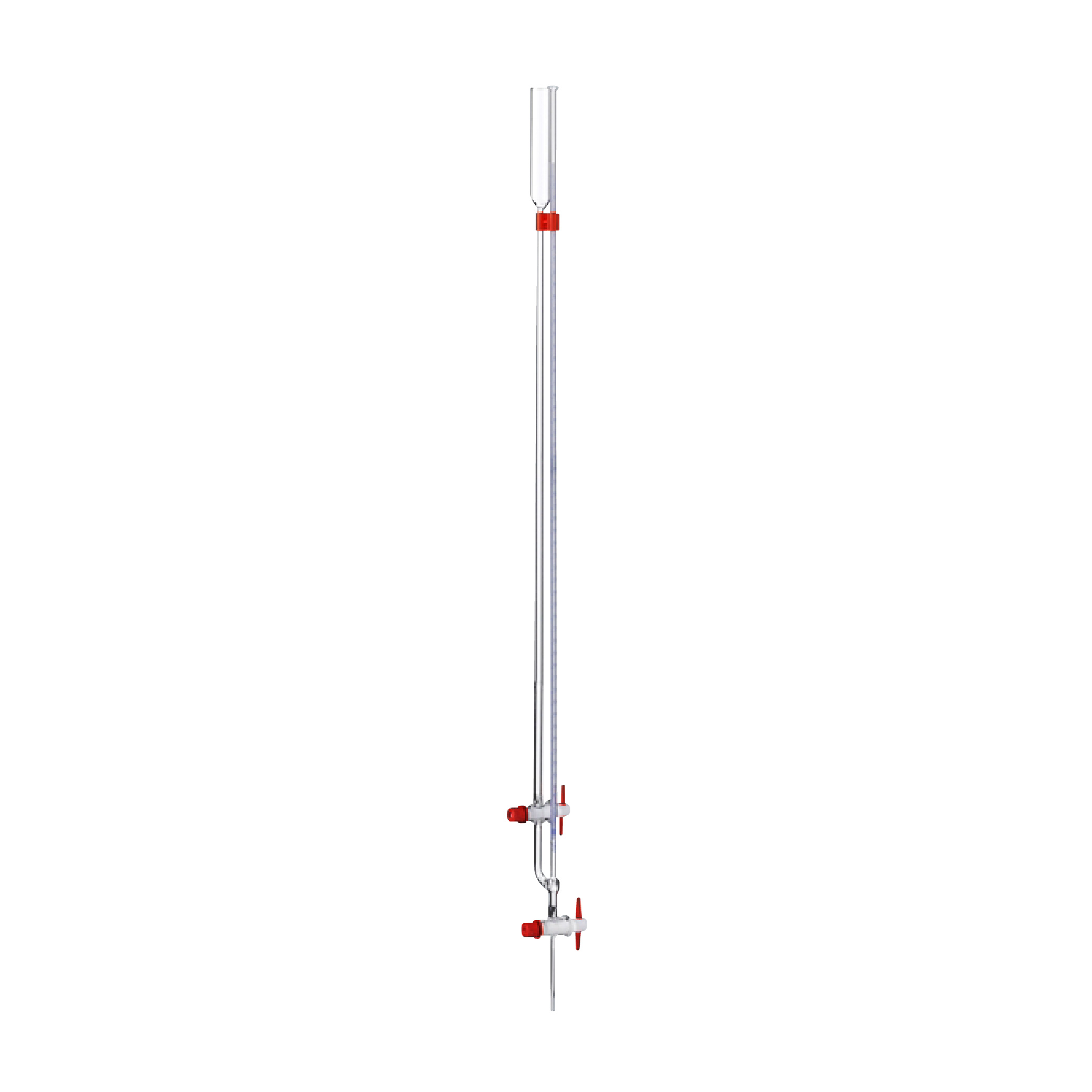 Micro burette, class AS, blue graduated, straight stopcock, PTFE key ...